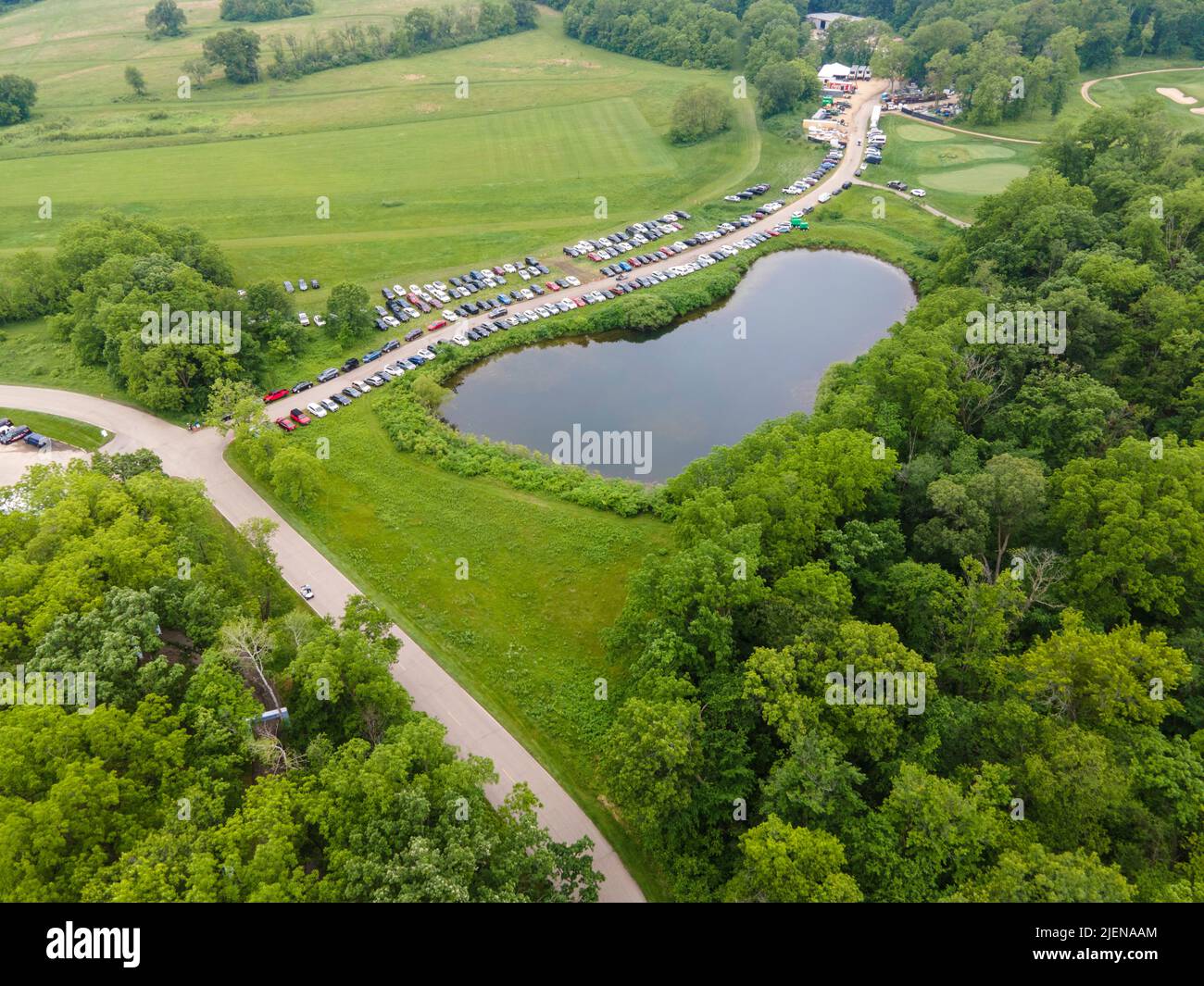 Aerial photograph of the American Family Golf Tournament, University ...