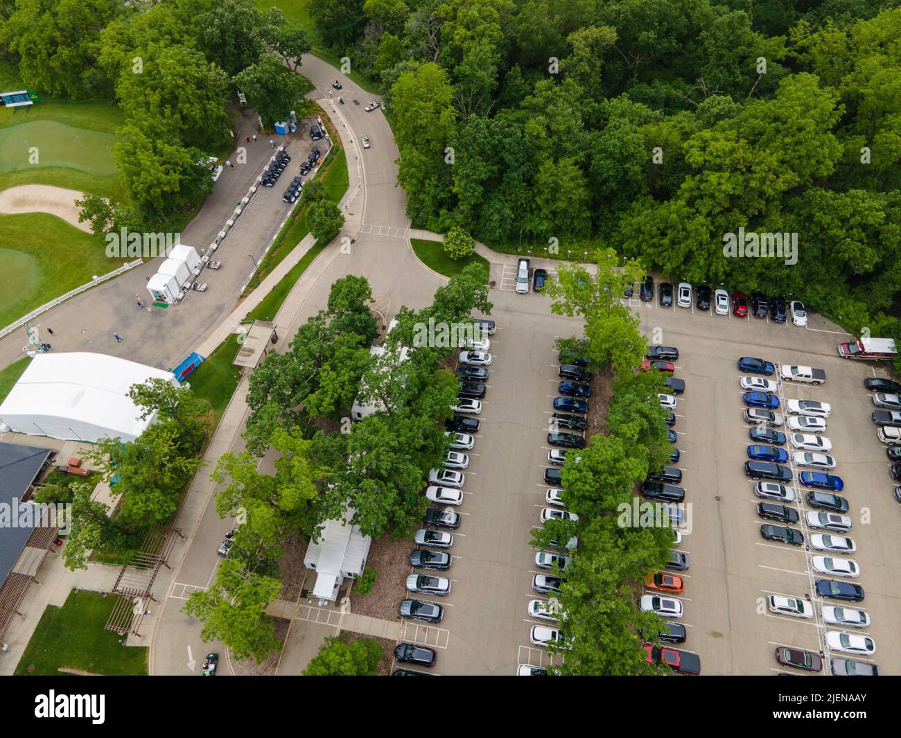 Aerial photograph of the American Family Golf Tournament, University ...