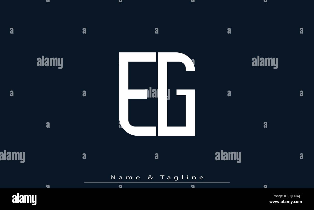 Alphabet letters Initials Monogram logo EG , GE Stock Vector Image ...