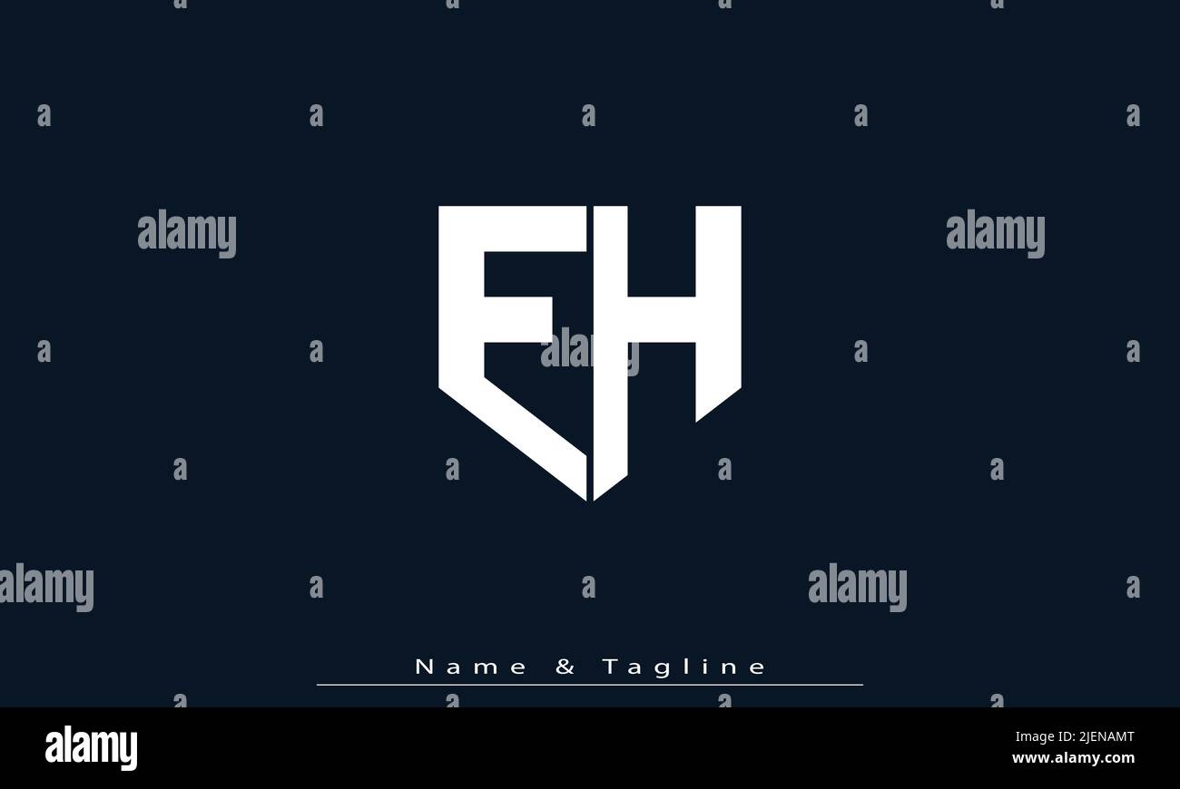 Alphabet letters Initials Monogram logo EH , HE Stock Vector Image ...