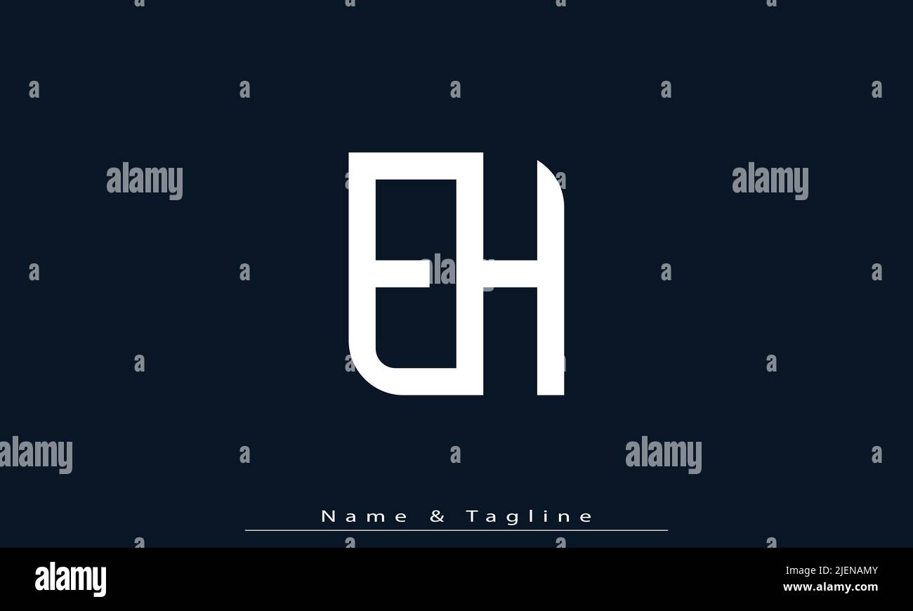 Alphabet letters Initials Monogram logo EH , HE Stock Vector Image ...