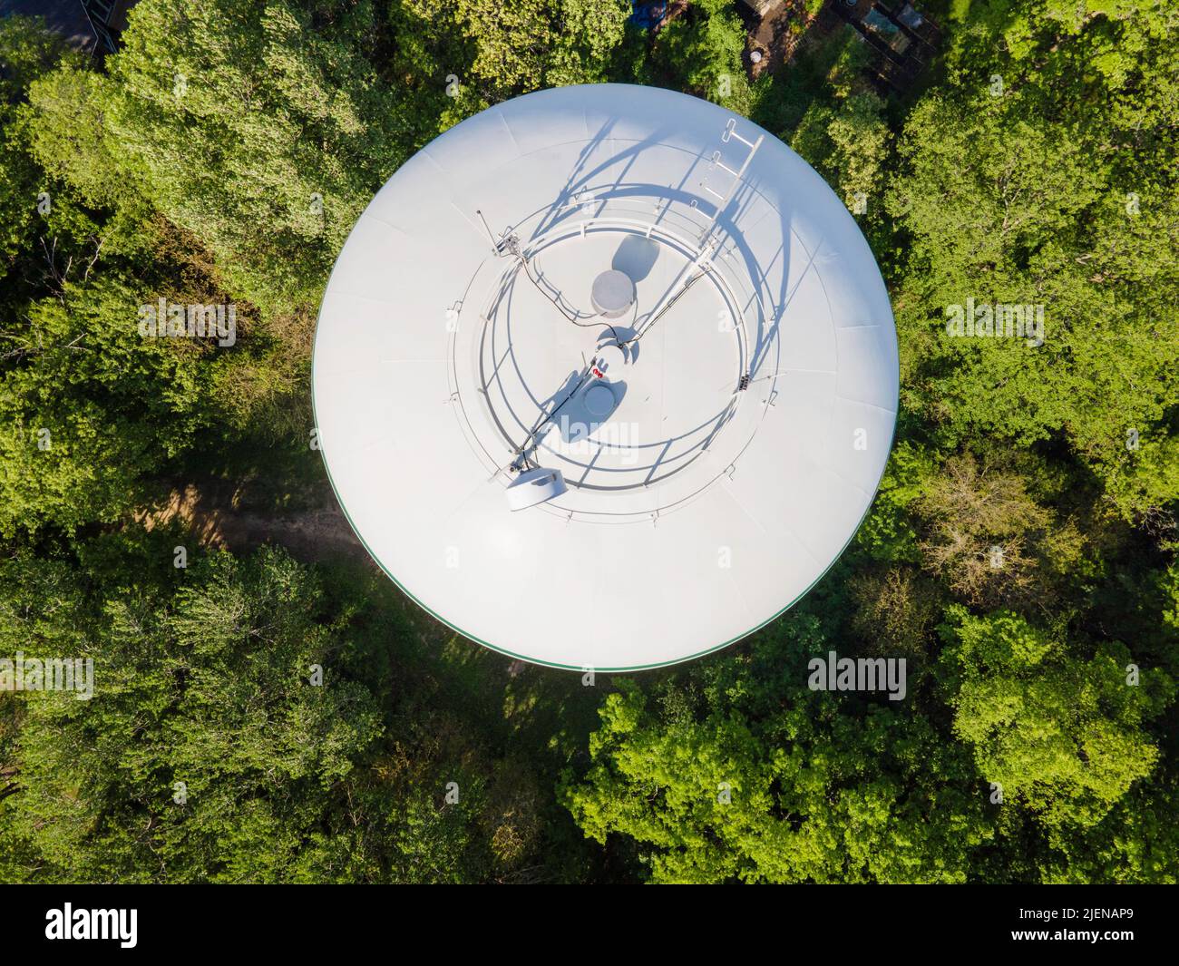 Aerial photograph of a water tower in the Seminole Forest neighborhood ...