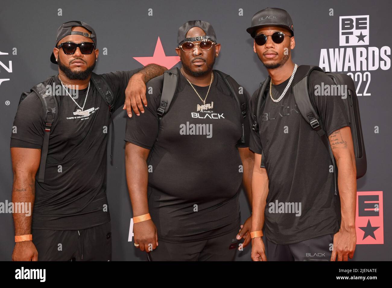 Los Angeles, California, USA. 25th June, 2022. (L-R) Myko McFly, Mook ...
