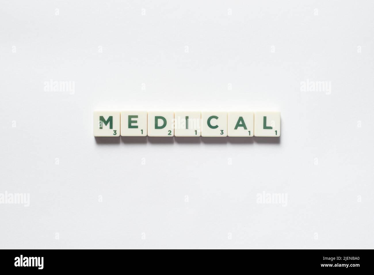 Medical formed of scrabble blocks Stock Photo - Alamy