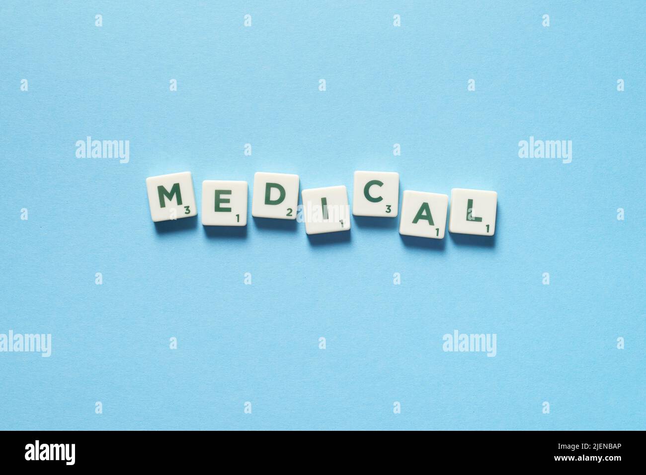 Medical formed of scrabble tiles Stock Photo - Alamy