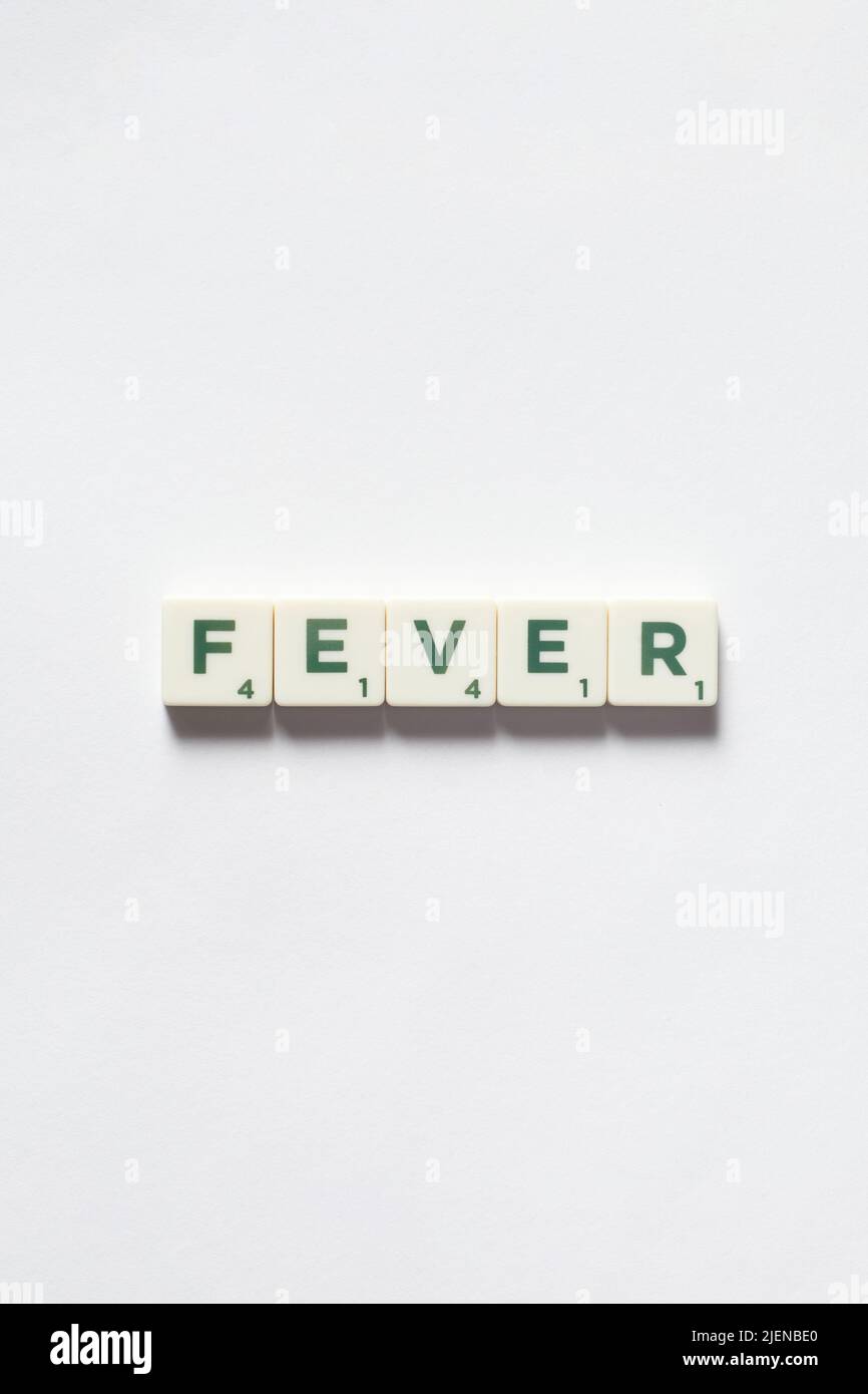 Fever formed of scrabble blocks Stock Photo - Alamy