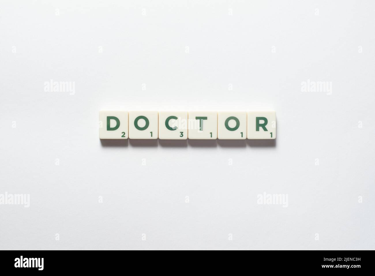 Doctor formed of scrabble blocks Stock Photo - Alamy