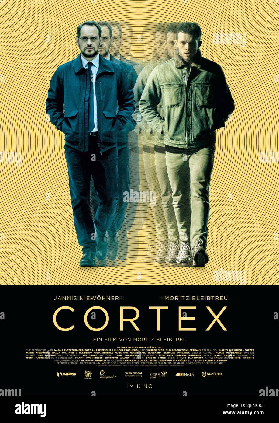 CORTEX, German poster, from left: Moritz Bleibtreu, Jannis Niewohner, 2020. © Warner Bros ...
