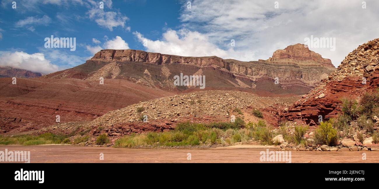 Apollo Temple rock formation near Unkar Delta in the Grand Canyon ...