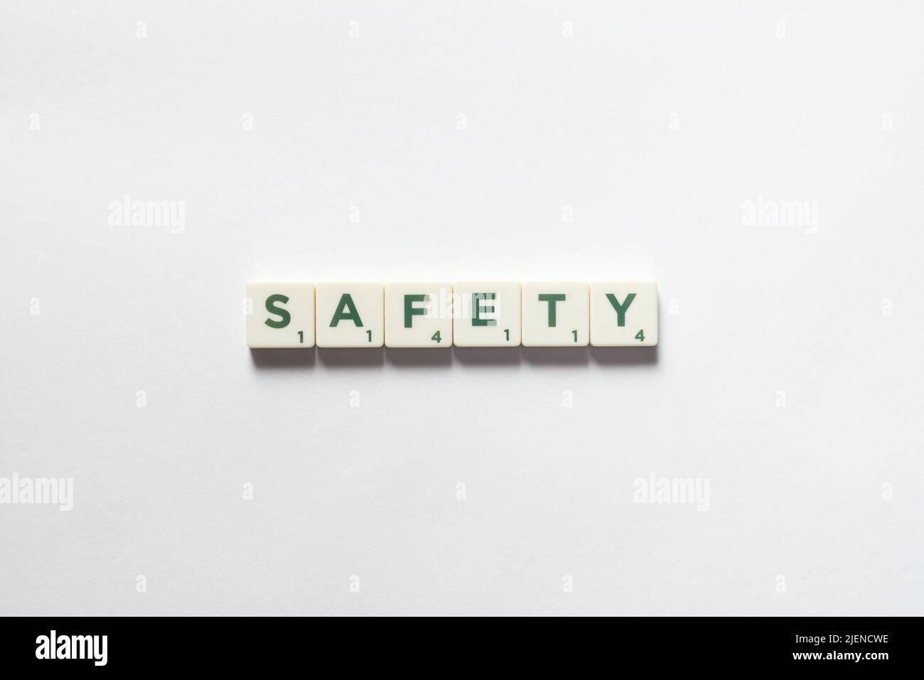 Safety formed of scrabble blocks Stock Photo - Alamy