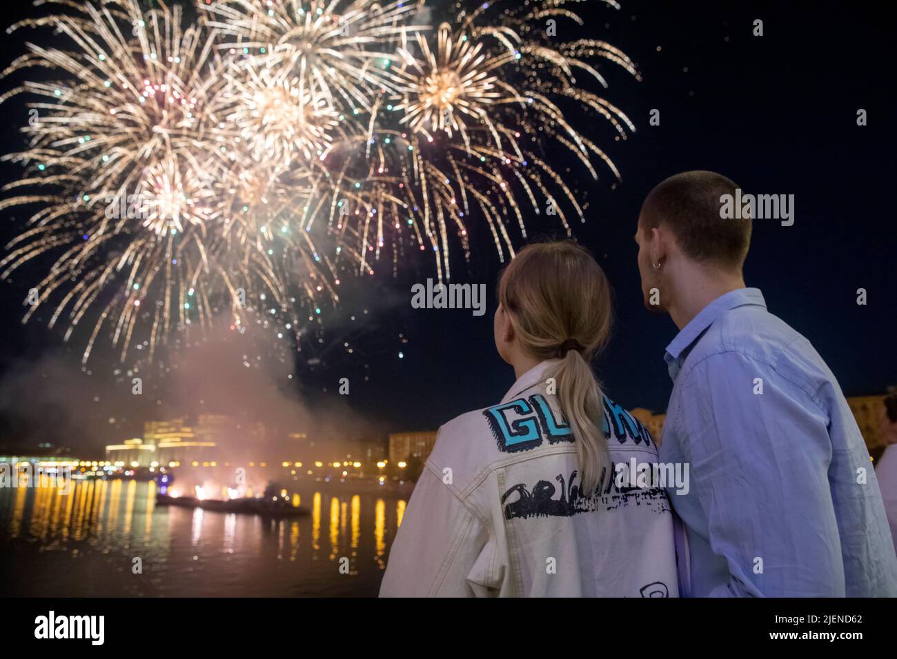 Fireworks festival in moscow hi-res stock photography and images - Alamy