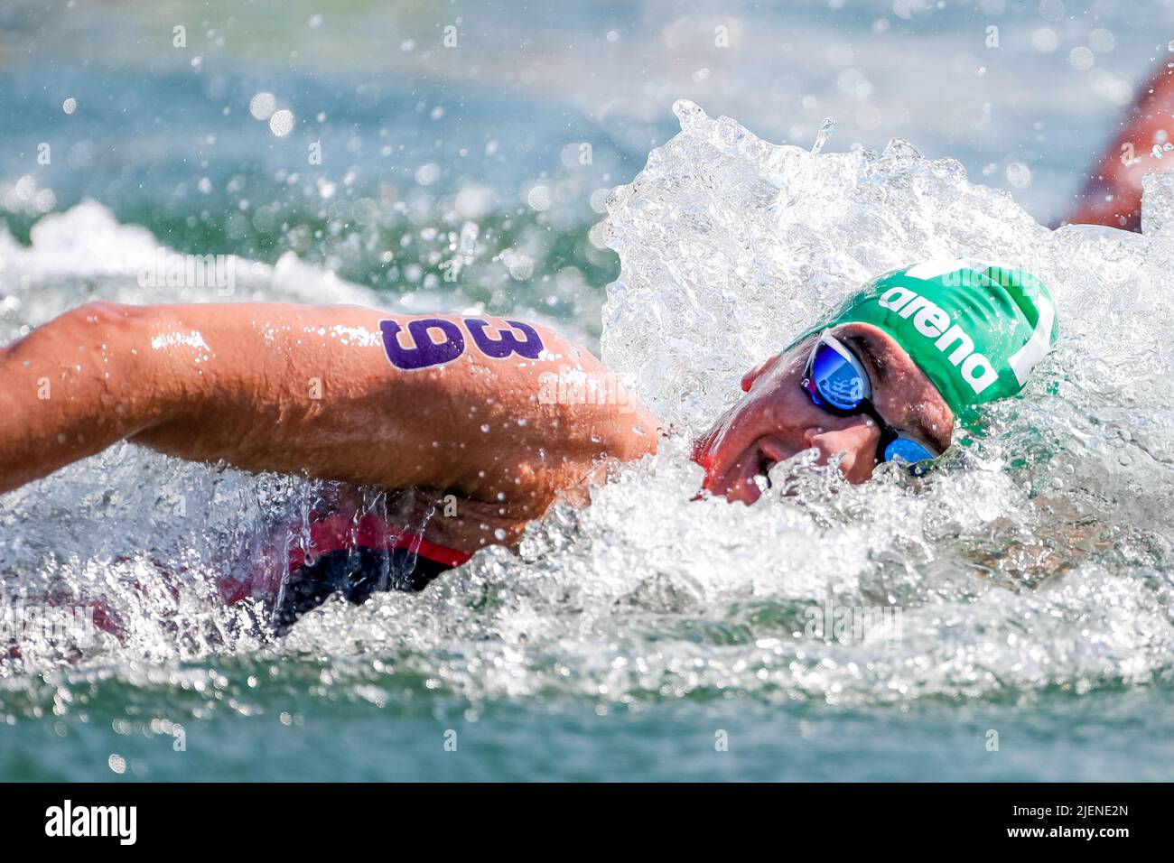 BUDAPEST, HUNGARY - JUNE 27: David Betlehem of Hungary competing in the ...