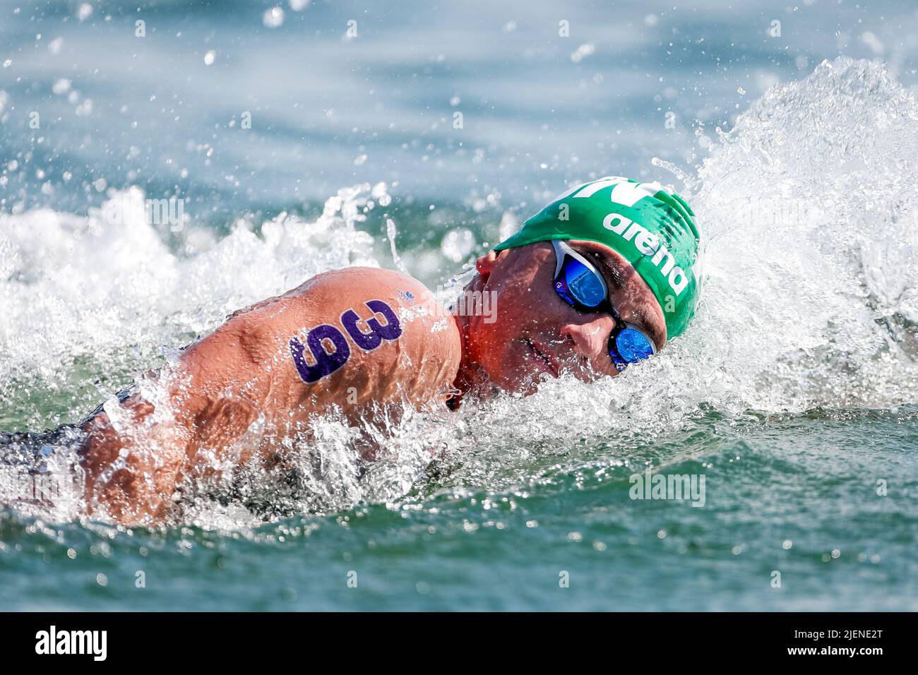 BUDAPEST, HUNGARY - JUNE 27: David Betlehem of Hungary competing in the ...