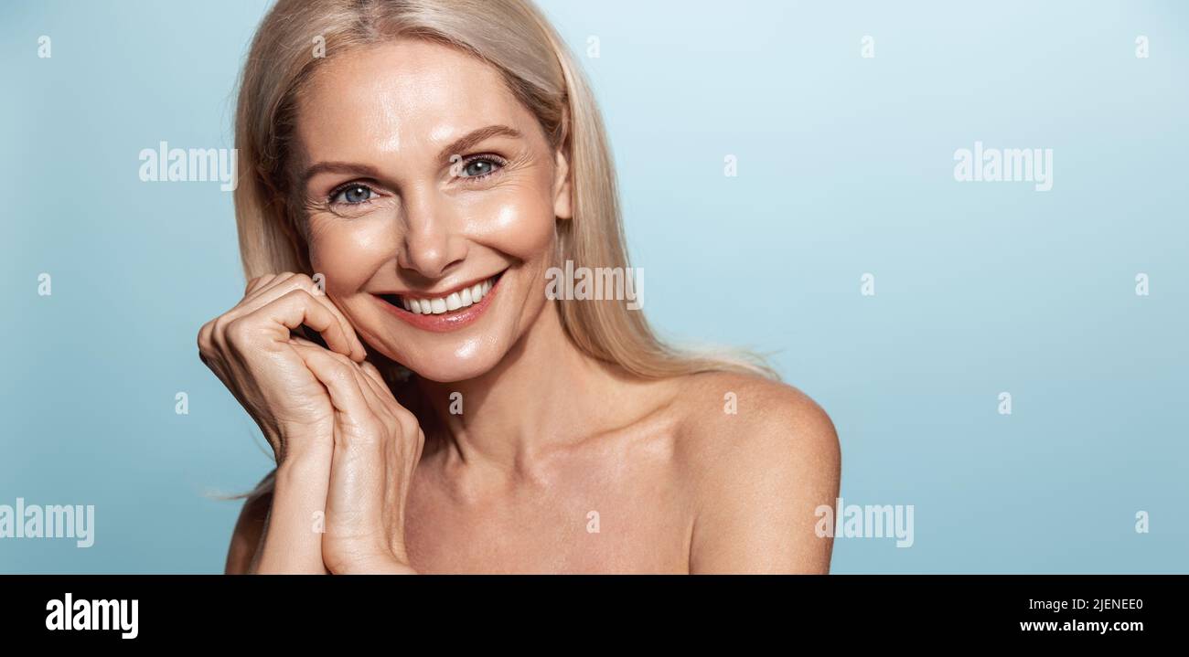 Elderly woman face glow hi-res stock photography and images - Alamy