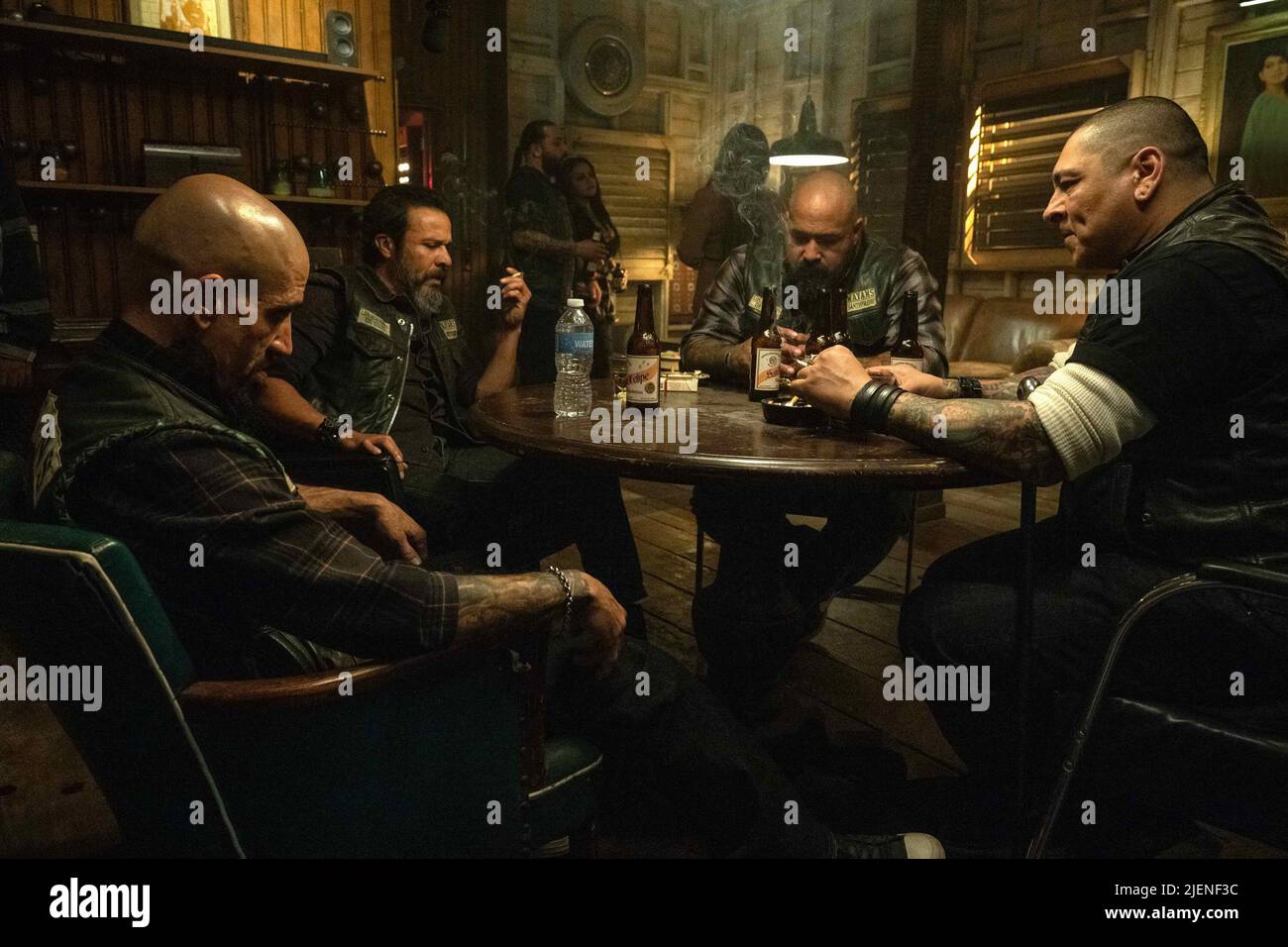 MAYANS M.C., from left: Joseph Lucero, Michel Irby, Vincent Rocco ...
