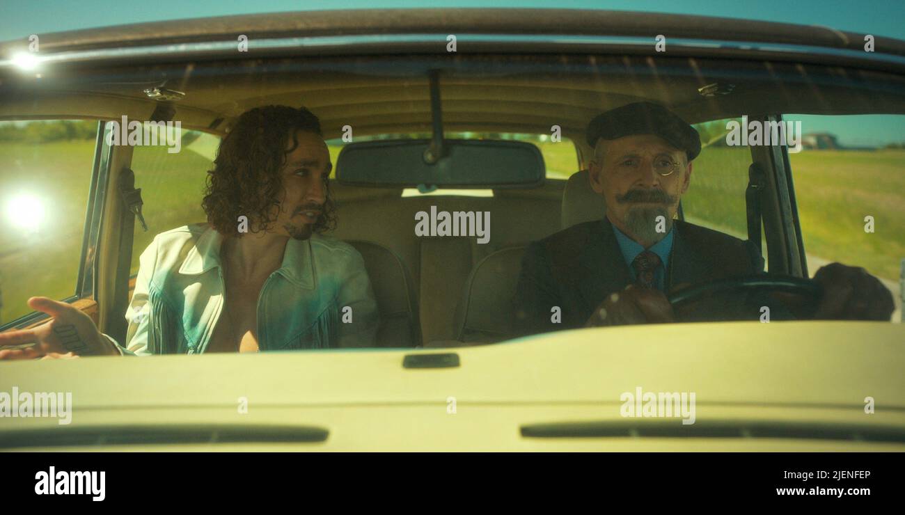 THE UMBRELLA ACADEMY, from left: Robert Sheehan, Colm Feore ...