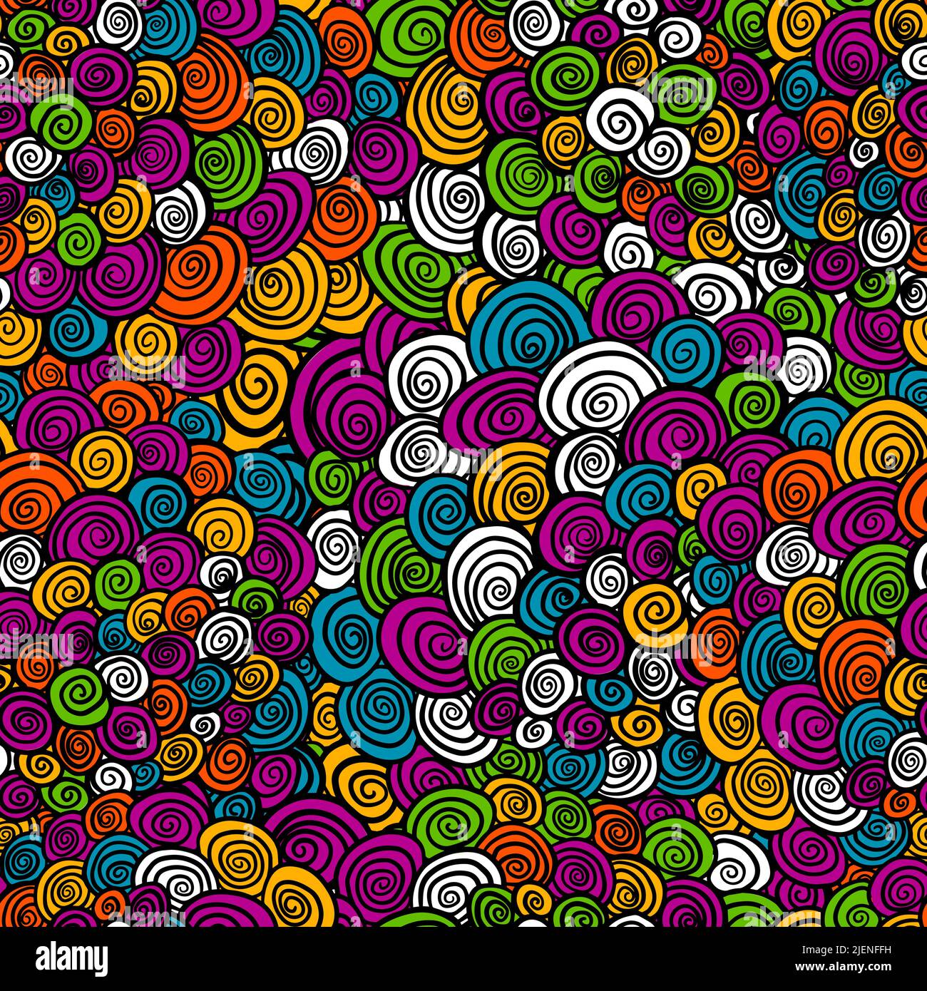 Abstract multicolor swirls seamless. Colorful seamless vector pattern ...