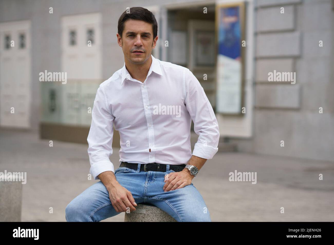 Actor alejo sauras poses during the portrait session in madrid hi-res ...