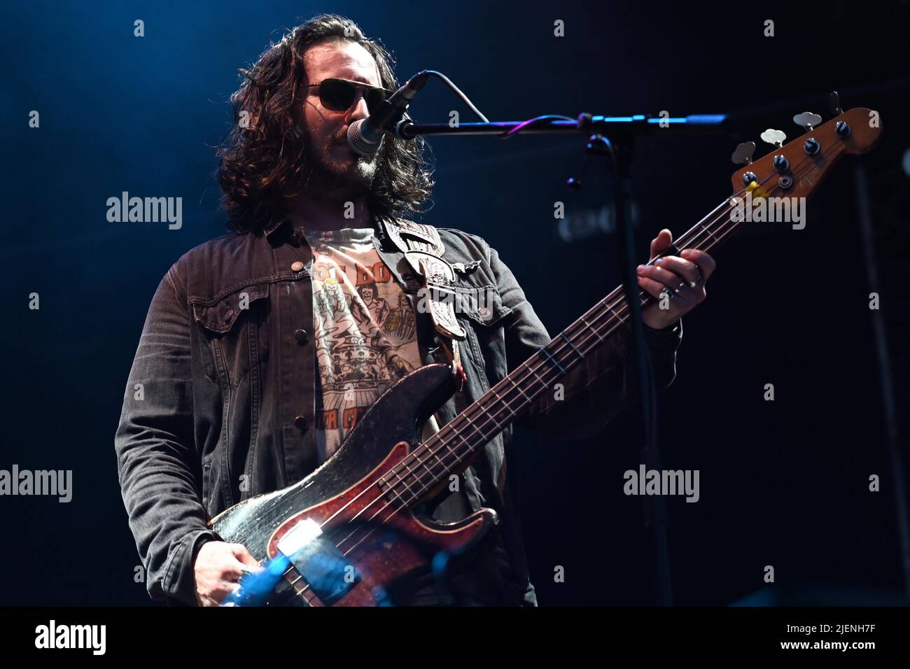 Liverpool band The Coral supporting The Courteeners at Scarborough Open ...