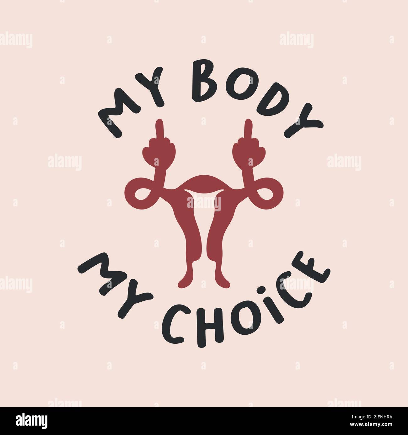 My Body My Choice Sign. Women's Rights Poster Set, Demanding Continued ...