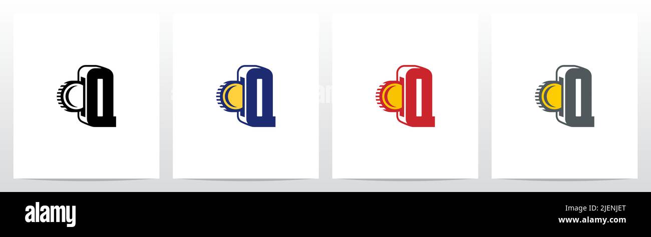 Coin Insert On Letter Logo Design Q Stock Vector Image & Art - Alamy