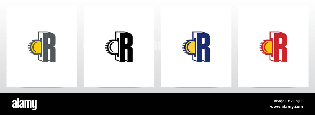 Coin Insert On Letter Logo Design R Stock Vector Image & Art - Alamy