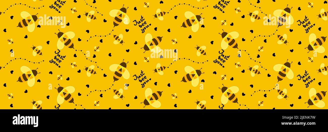 Kids seamless bee pattern for wallpaper and fabrics and textiles and ...