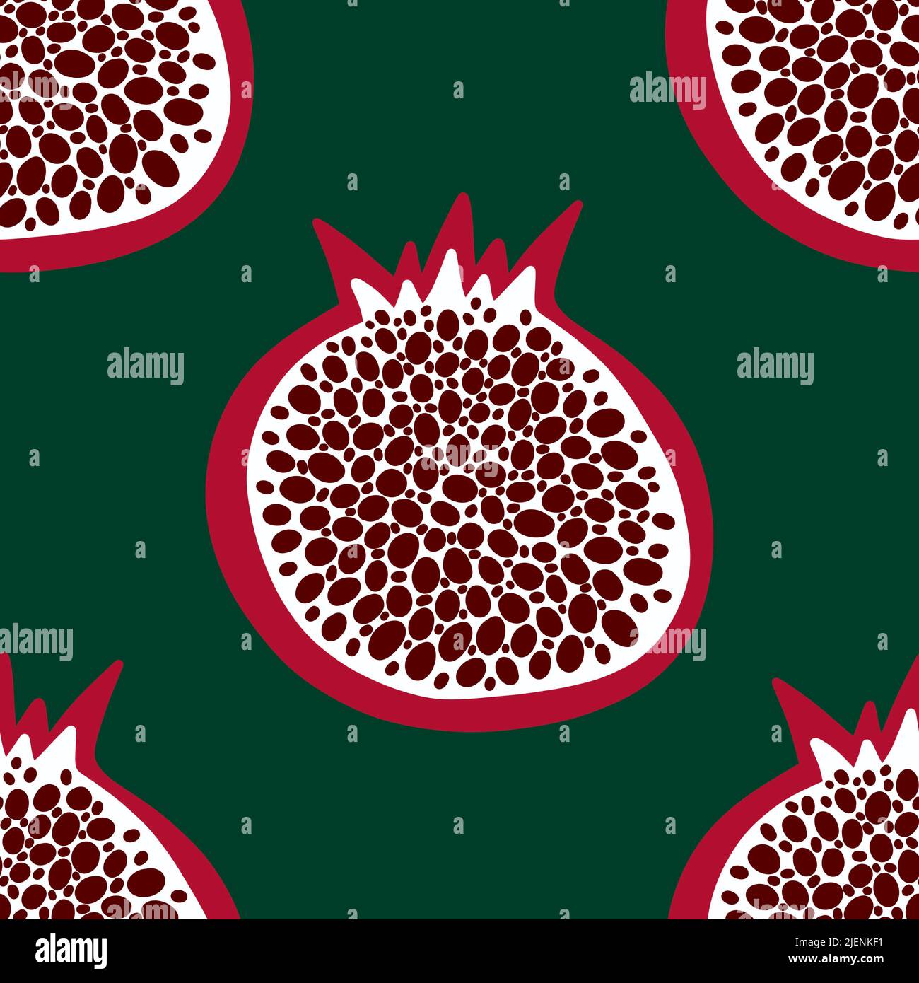 Autumn fruit seamless cartoon pomegranate pattern for fabrics and print ...