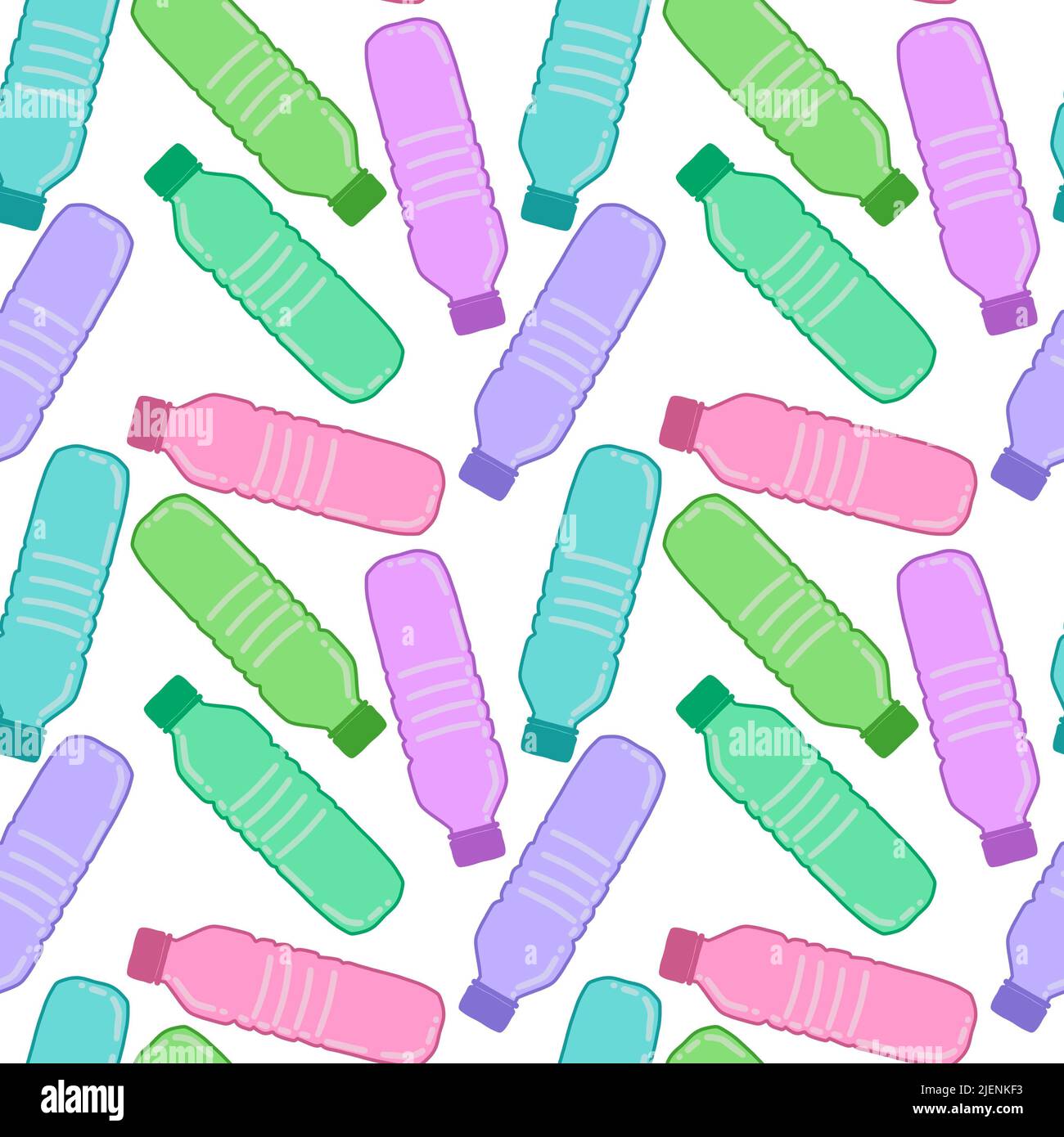 Coloured seamless plastic bottle pattern for packaging and fabrics and ...