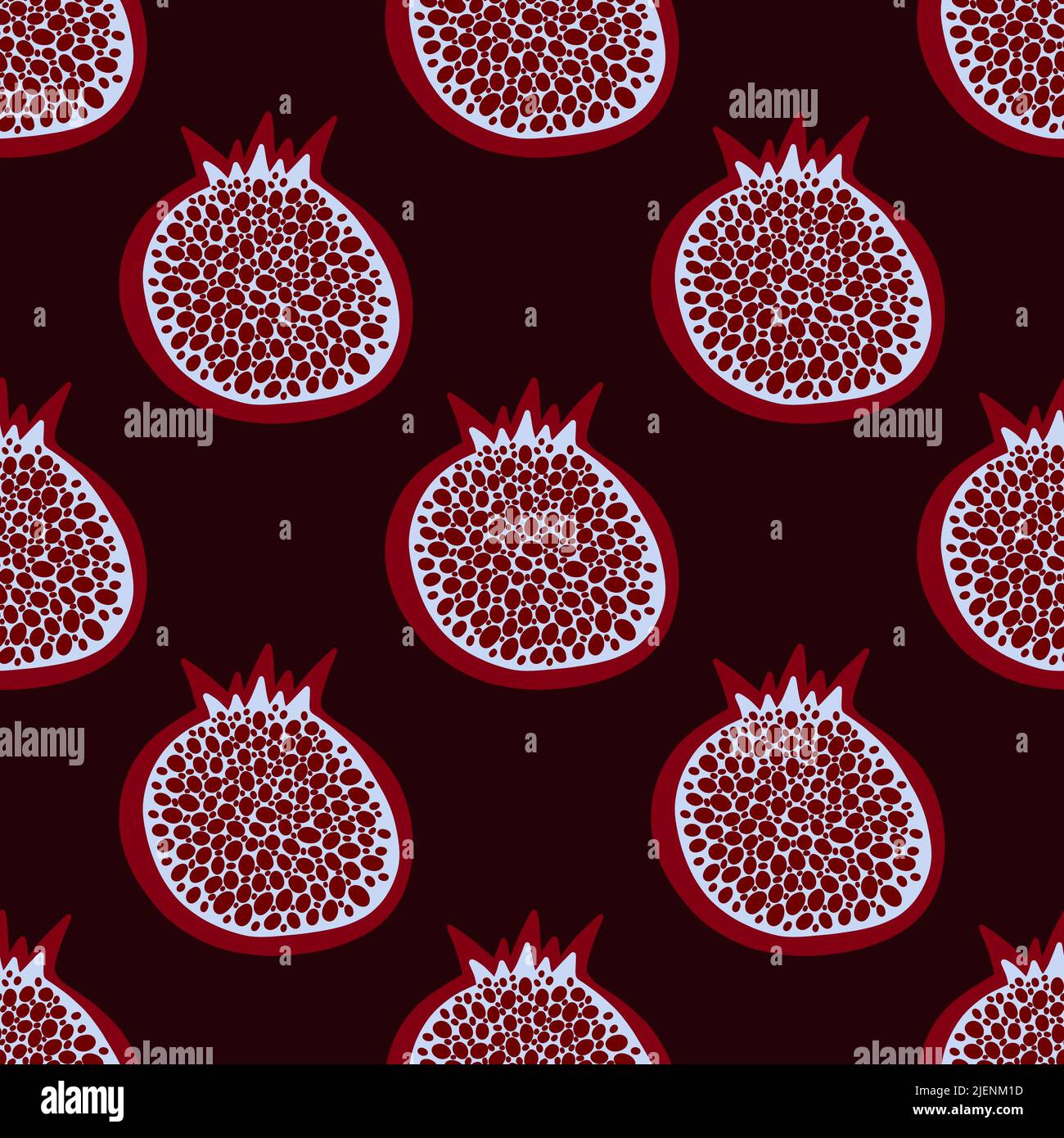 Autumn fruit seamless cartoon pomegranate pattern for fabrics and print ...