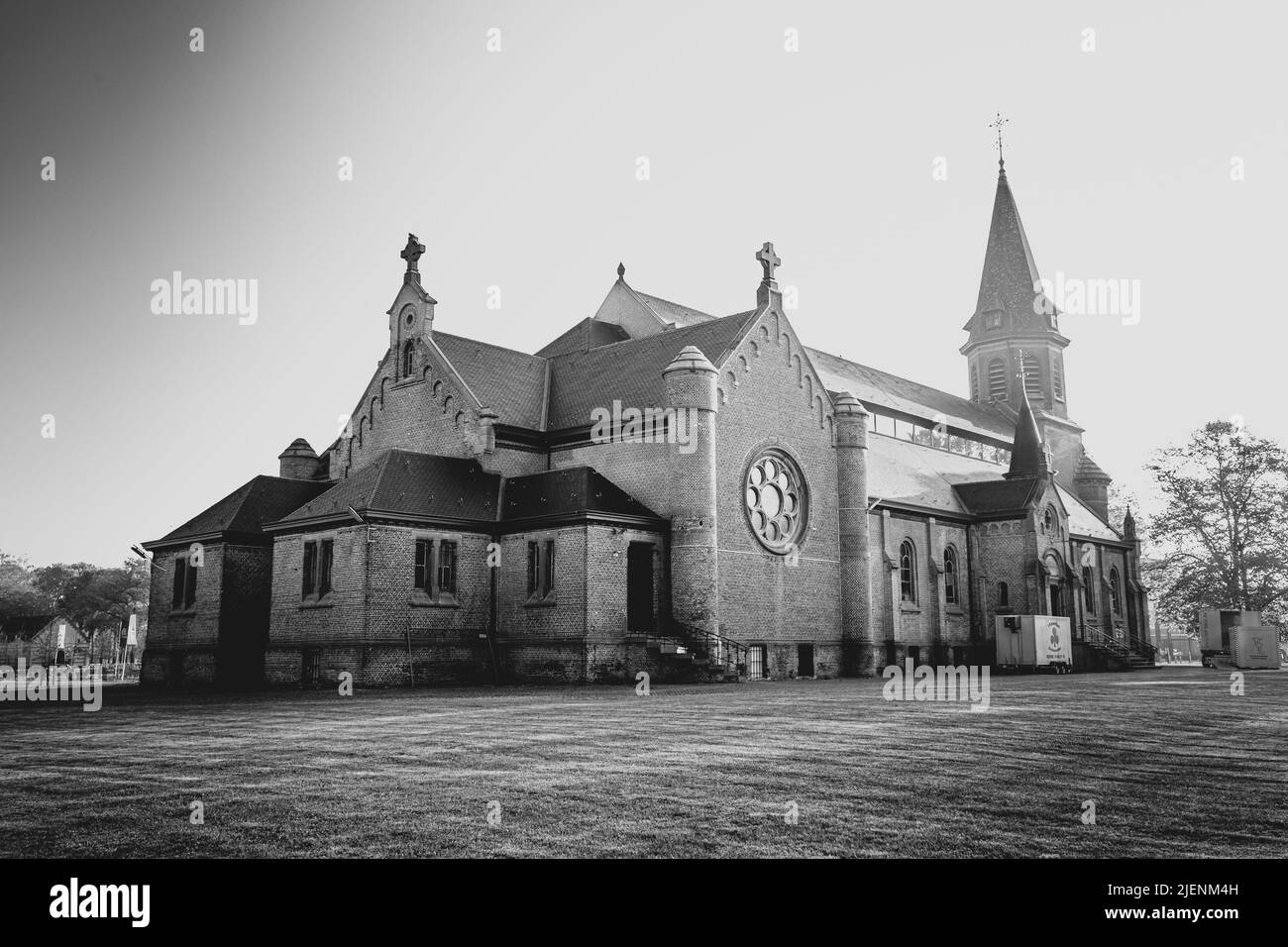 Merksplas, Belgium, April 27th, 2022, The Chapel in Merksplas Colony in ...