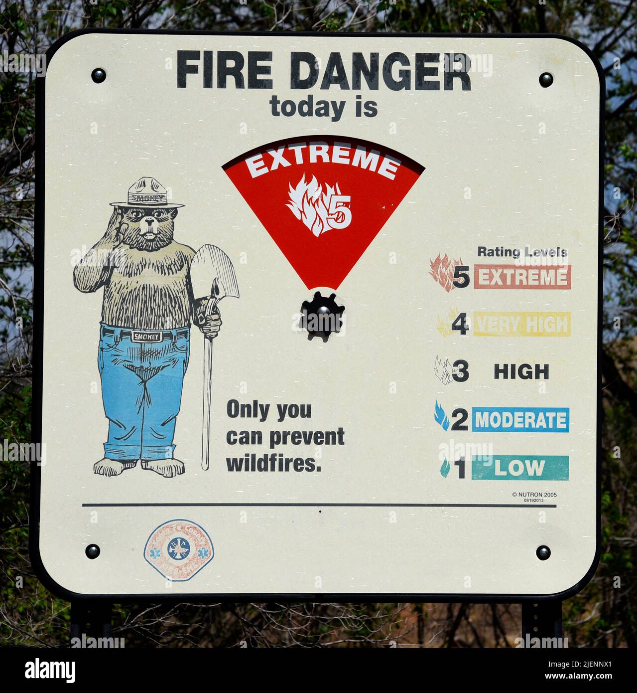 A sign advises of an extreme fire danger near the former mining town of ...