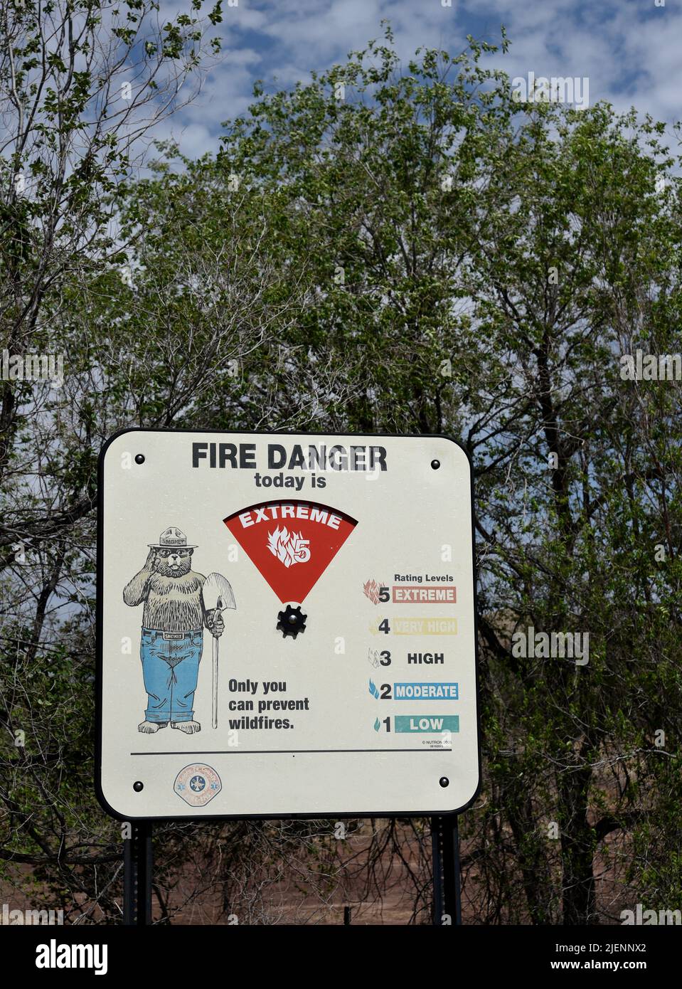 A sign advises of an extreme fire danger near the former mining town of ...