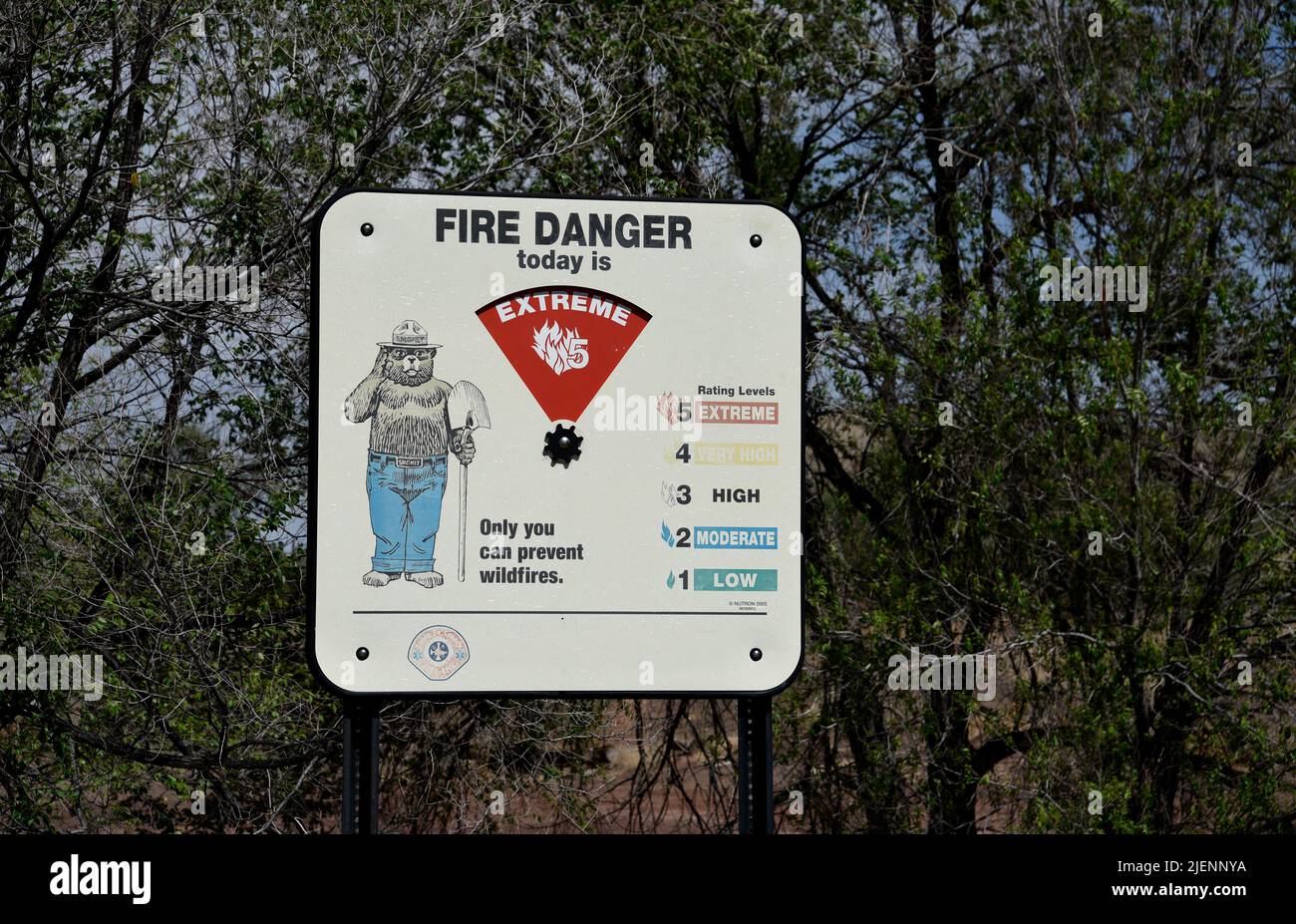 A sign advises of an extreme fire danger near the former mining town of ...