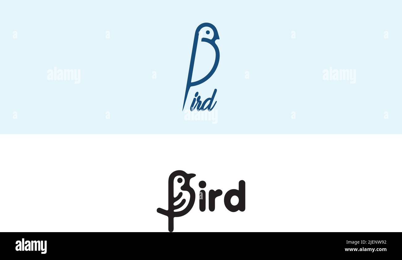 Bird Hidden Logo Concept Silhouette Template Stock Vector Image & Art ...