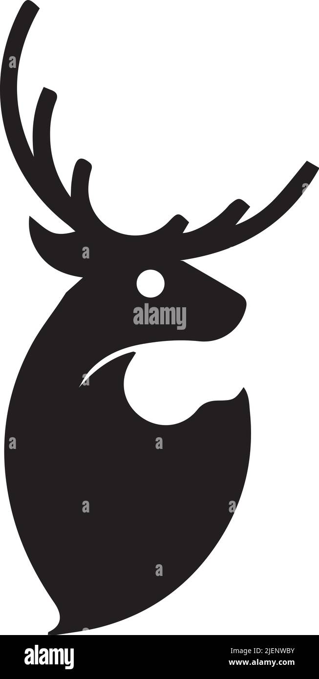 Geometrical Shape Deer Hunt logo design with modern concept. Icon deer ...