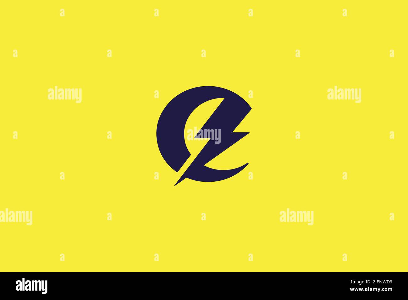 Power vector symbol. Electric lightning bold logotype isolated on white ...