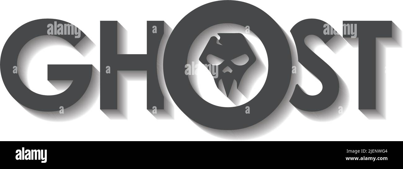 Ghost Skull Icon, Halloween, Evil logo Design template Stock Vector ...