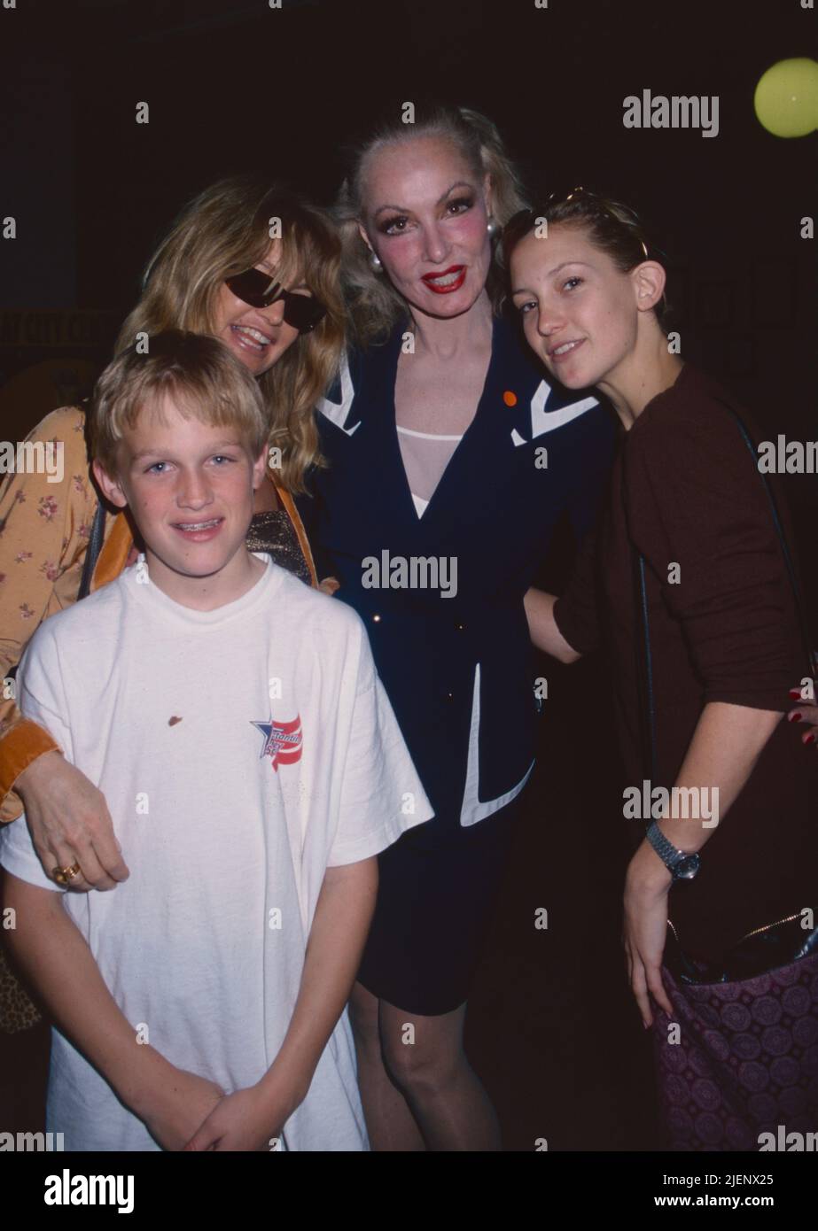 Goldie Hawn with son Wyatt Russell and daughter Kate Hudson visit Julie ...