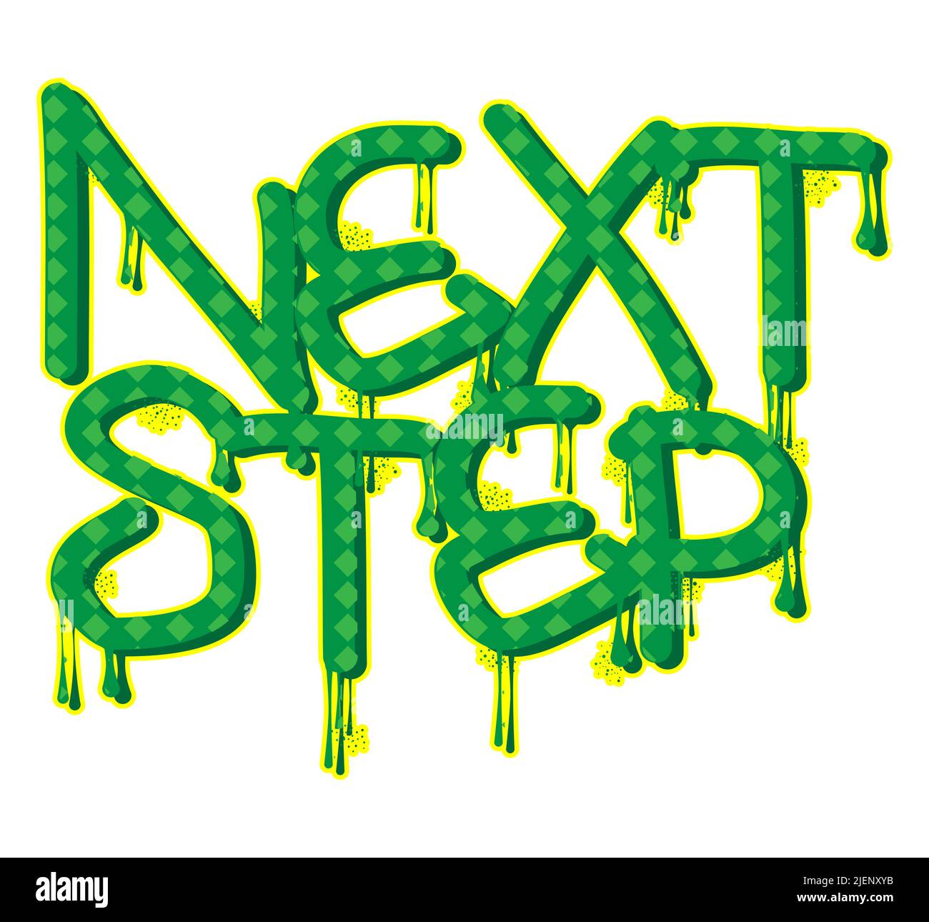 Next Step Graffiti tag. Abstract modern street art decoration performed ...