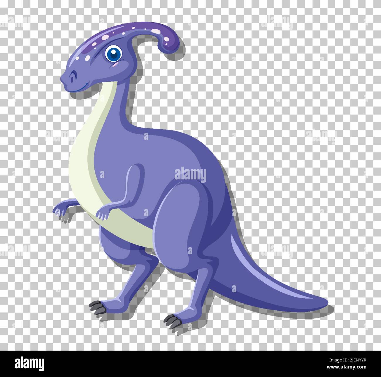 Cute parasaurolophus dinosaur isolated illustration Stock Vector Image ...