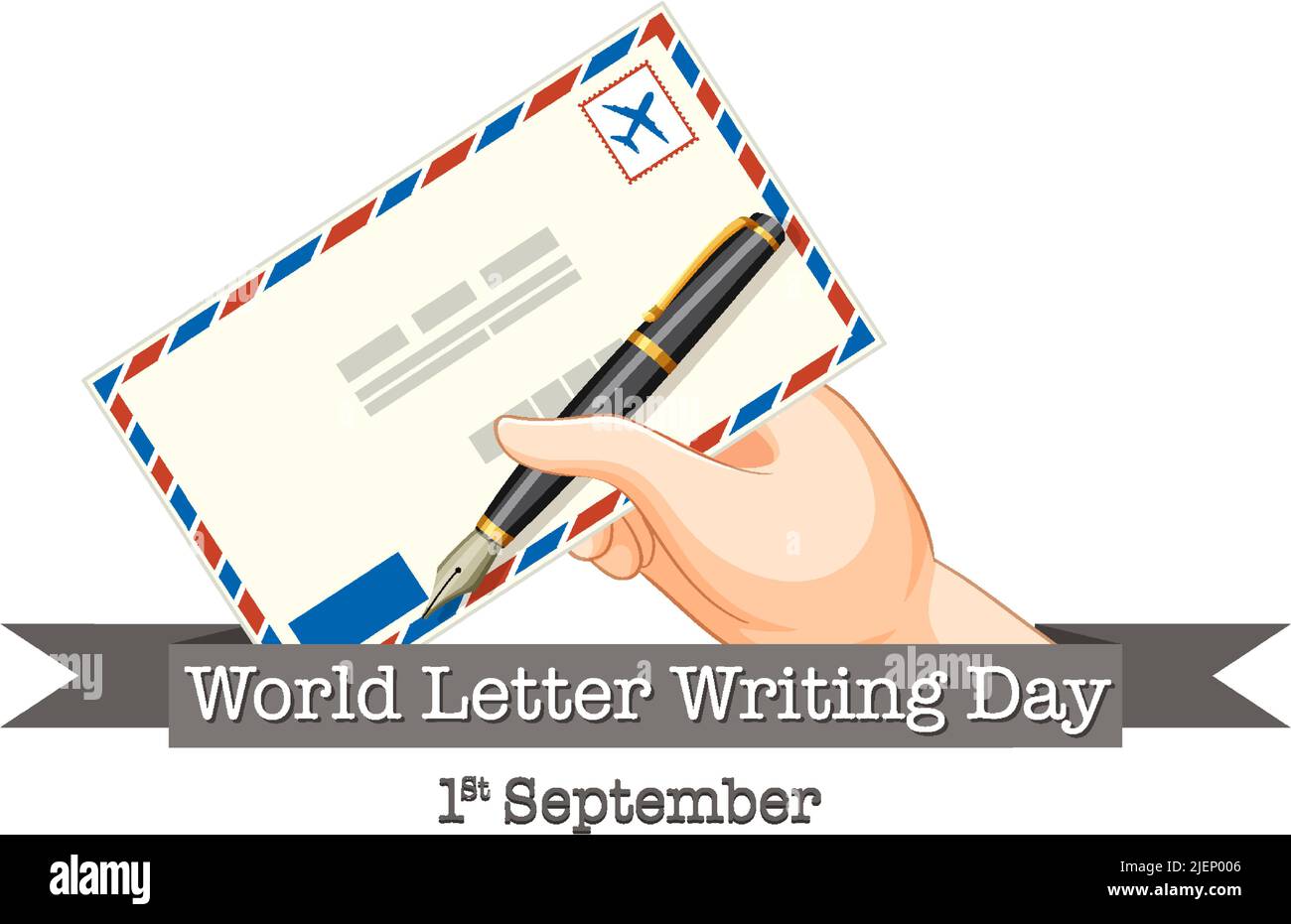 World Letter Writing Day Banner Design illustration Stock Vector Image ...