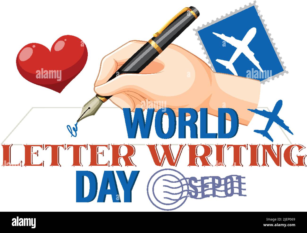 World Letter Writing Day Banner Design illustration Stock Vector Image ...