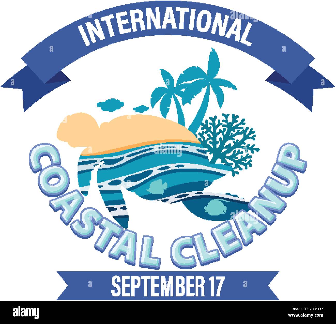 International Coastal Cleanup Day Banner Design illustration Stock ...