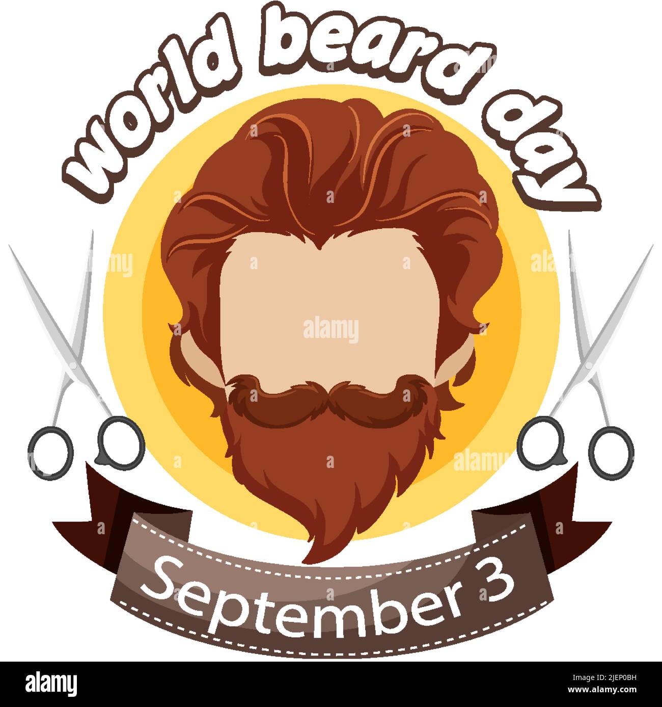 World Beard Day September 3 illustration Stock Vector Image & Art - Alamy