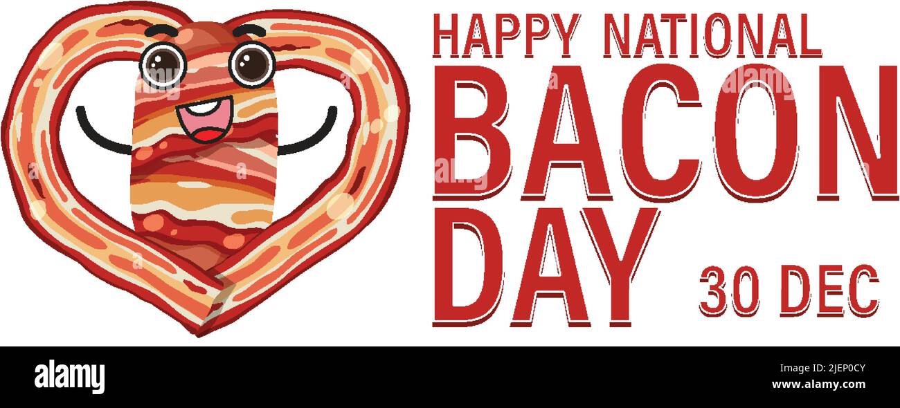 International Bacon Day Banner Template illustration Stock Vector Image ...