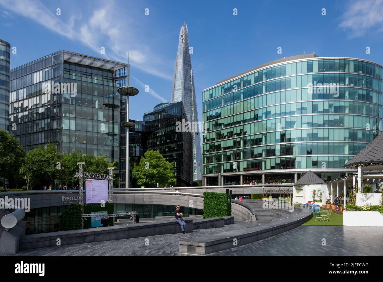 Architectural detail of The Queen's Walk a promenade located on the ...