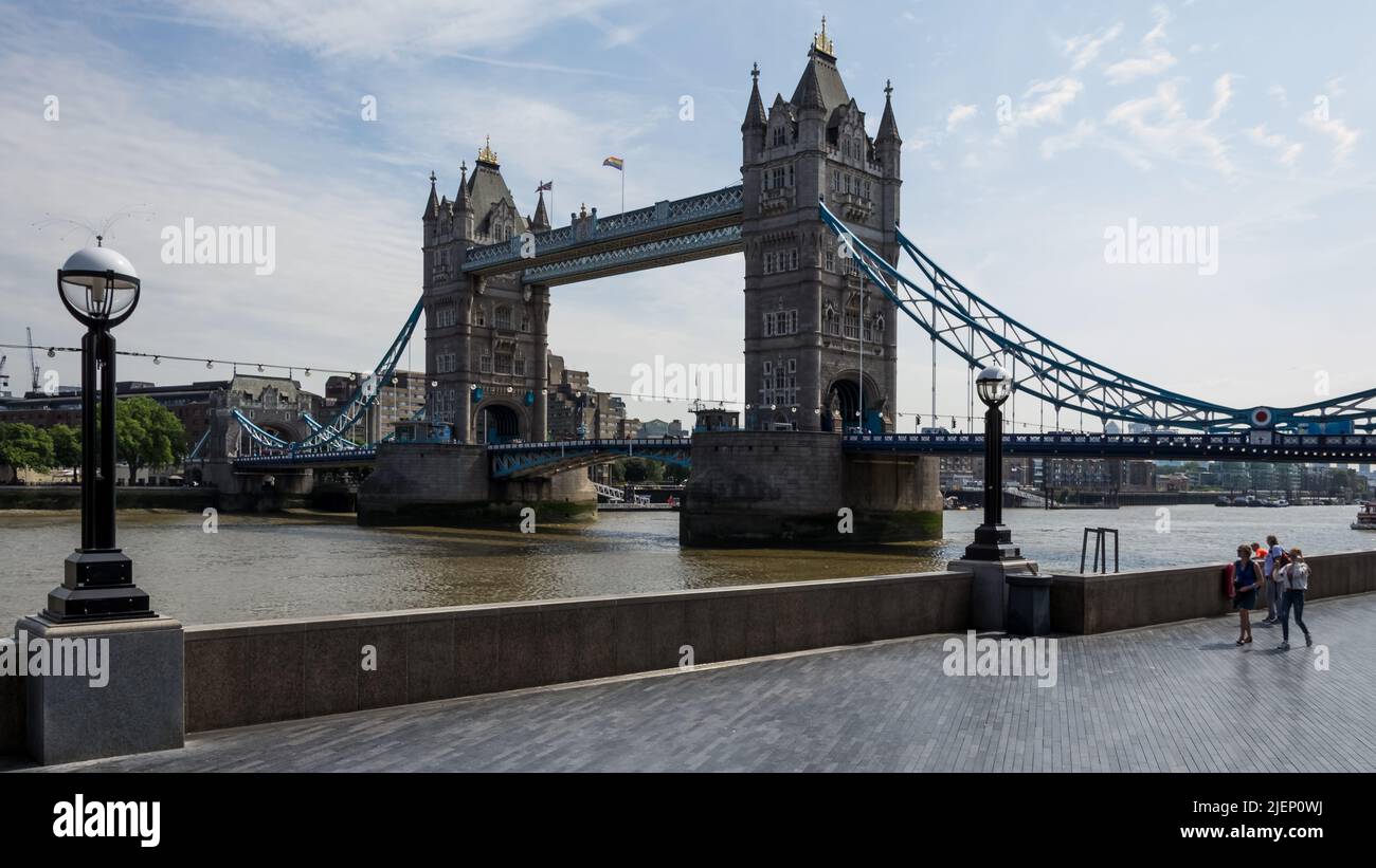 Architectural detail of The Queen's Walk a promenade located on the ...
