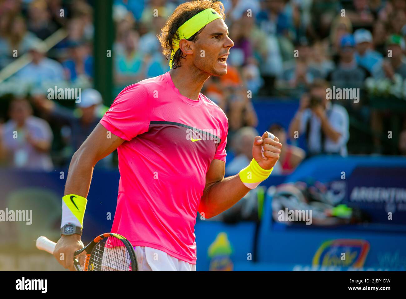 Rafael Nadal, pro tennis player celebrates a victory Stock Photo - Alamy
