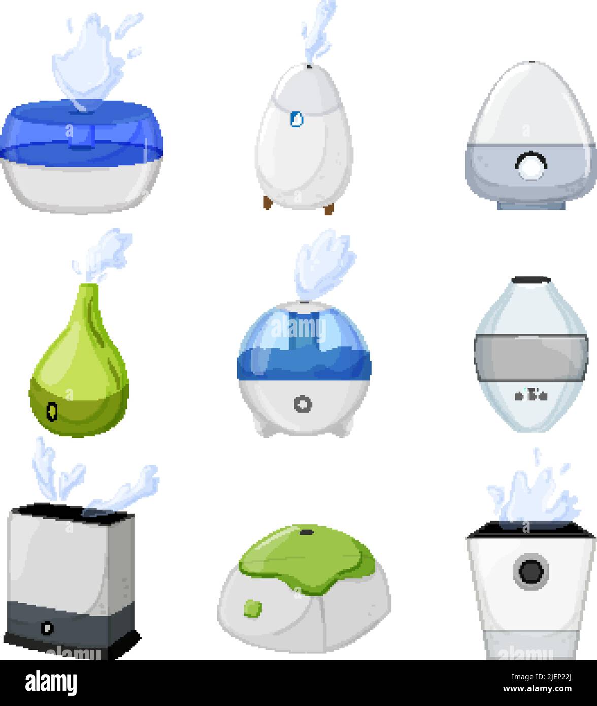 humidifier air set cartoon vector illustration Stock Vector Image & Art ...